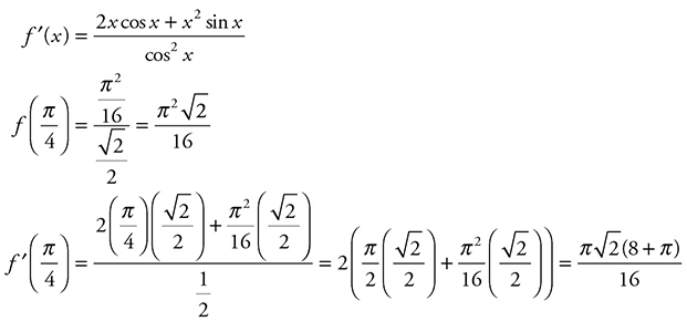 AP Calculus AB Free-Response Practice Test 4: Differentiation_APstudy.net